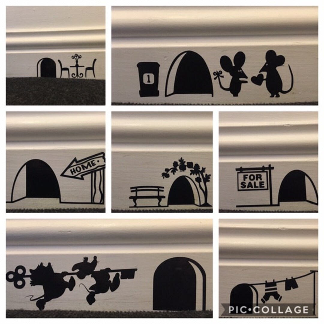 Mouse Hole Vinyl Decal (7 Designs to Choose From) - Etsy