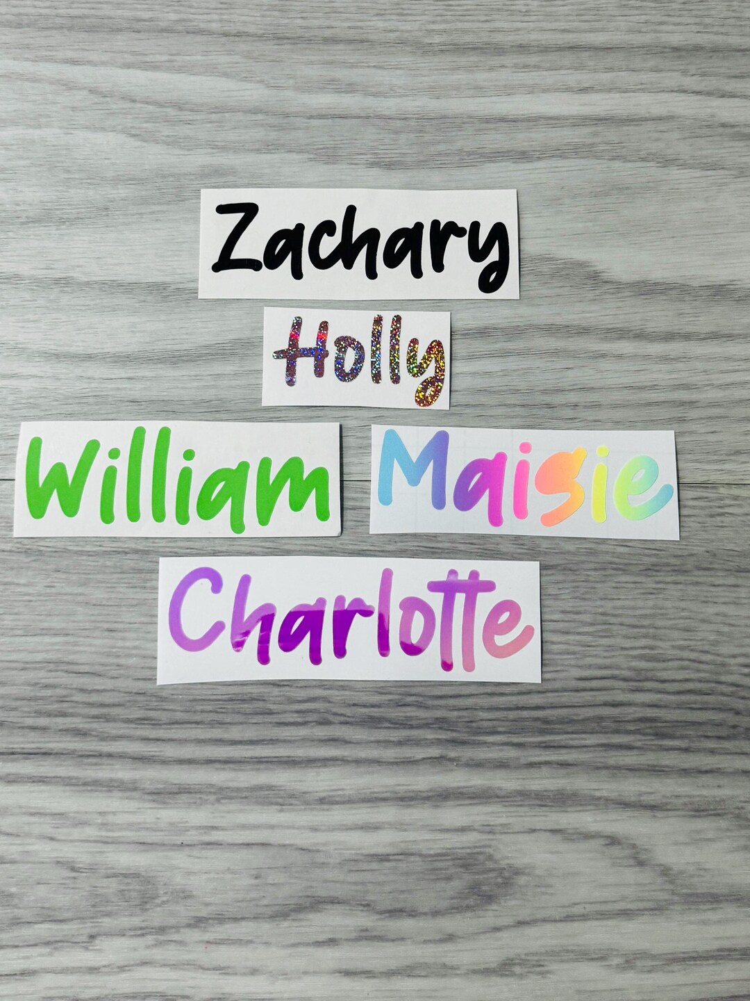 PERSONALISED Vinyl Name Sticker Decal Label Lunchbox Water Bottle ...