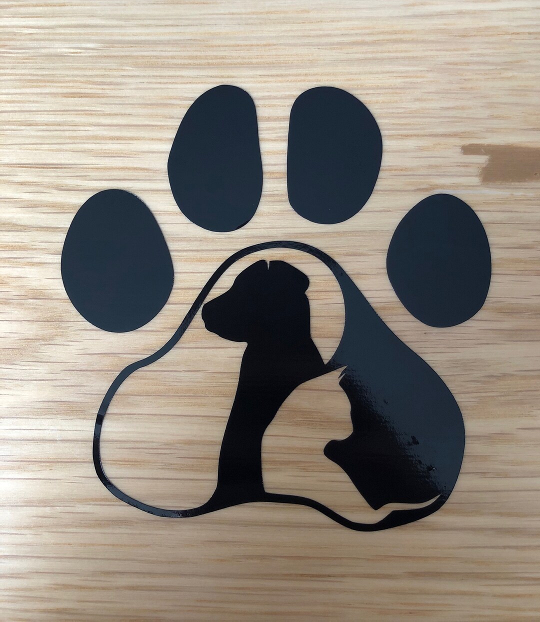 Dog & Cat Lover Paw Print Vinyl Decal/ Sticker - Etsy