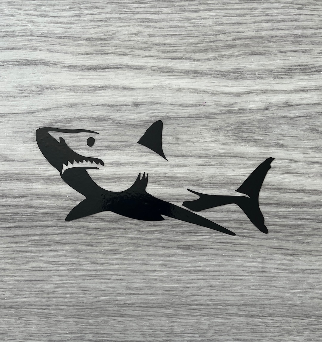 Great White Shark Vinyl Decal/sticker Multiple Colours and Sizes ...