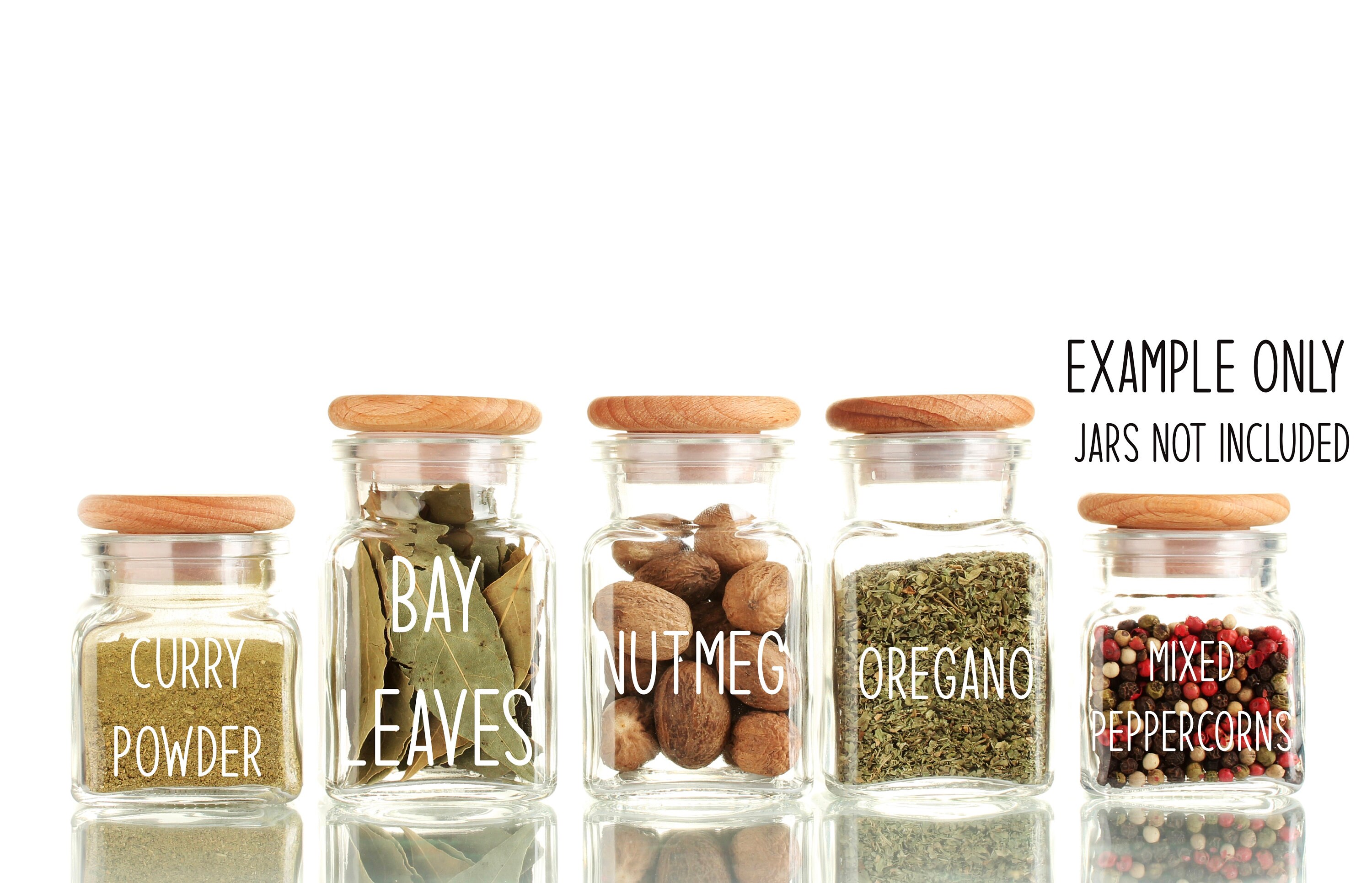 Custom Spice Jar Labels Vinyl Decal/sticker - Etsy