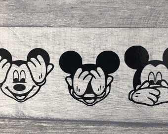 See No Evil Hear No Evil Speak No Evil Mickey Mouse Svg - Etsy