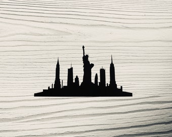 New York City Skyline Die Cut One Color Decal Window Bumper Sticker Car ...