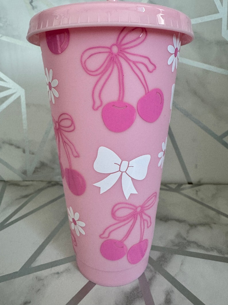 Coquette Cold Cup 24oz BPA Free Custom Cold Cup Drinks Cup Starbucks ...