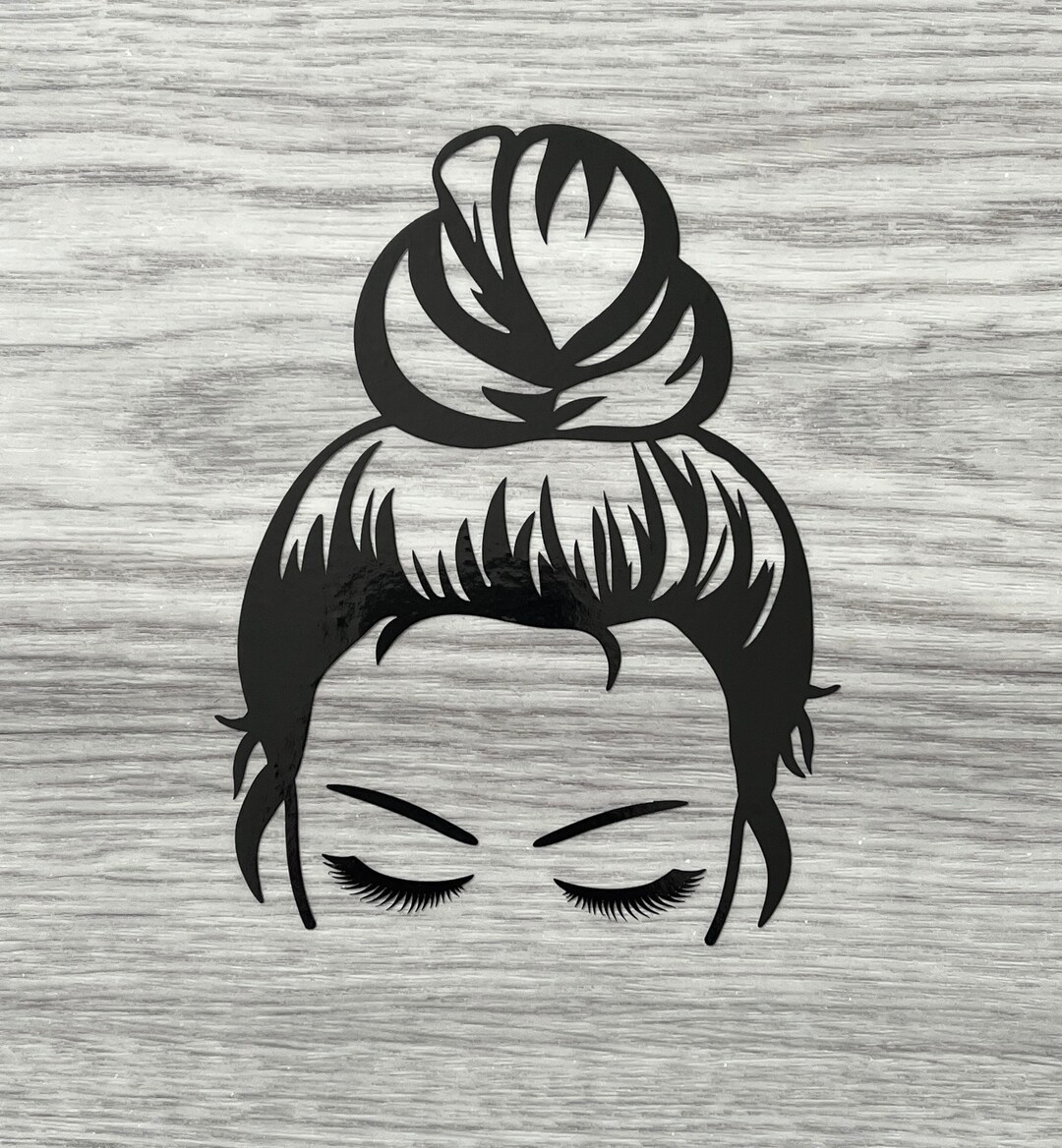 Messy Bun Mum Life Vinyl Decal/sticker - Etsy