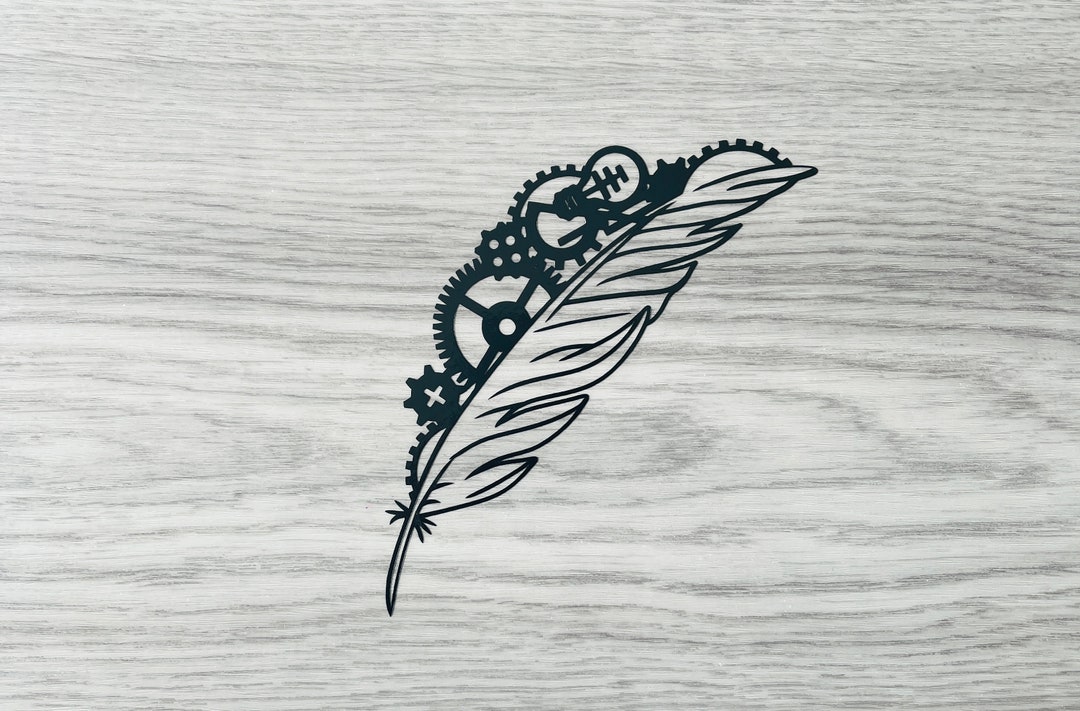 Steampunk Feather Vinyl Decal/sticker - Etsy