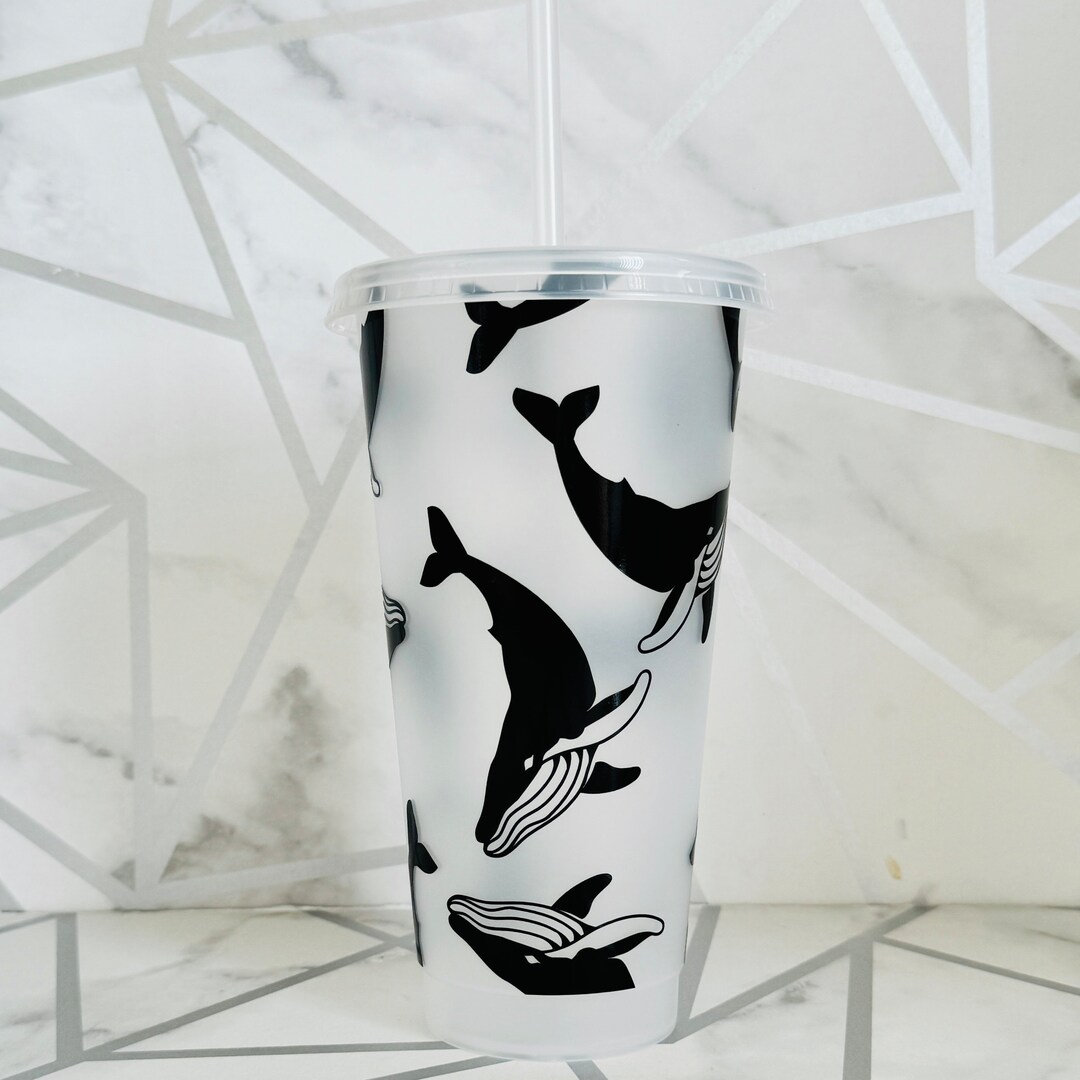 Humpback Whale ,megaptera Novaeangliae, 24oz BPA Free Custom Cold Cup ...