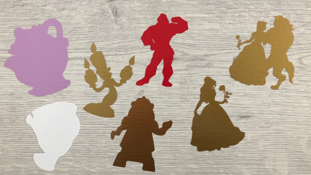 Beauty and the Beast Vinyl Decal/sticker Set - Etsy