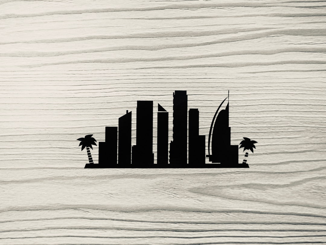 Dubai Skyline Vinyl Decal/sticker - Etsy