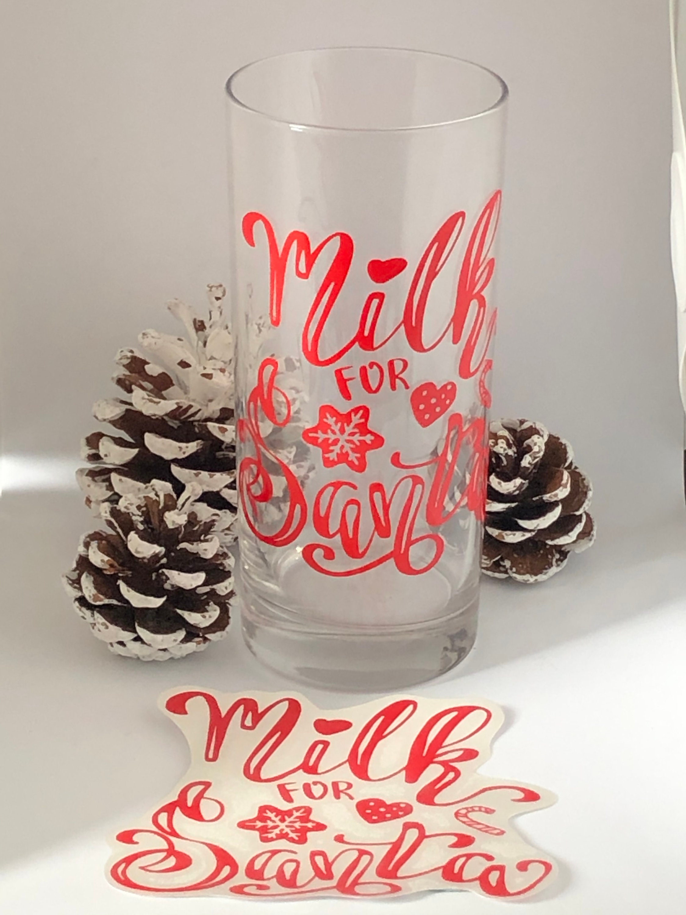 Milk for Santa Vinyl Decal/sticker DIY Gift, Christmas Eve Box, Huge ...