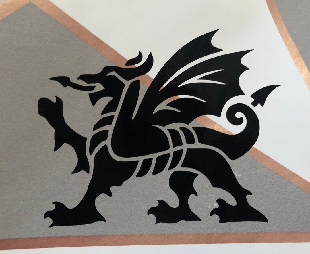 Welsh Dragon/ Y Ddraig Goch/ Idris Vinyl Decal/sticker - Etsy