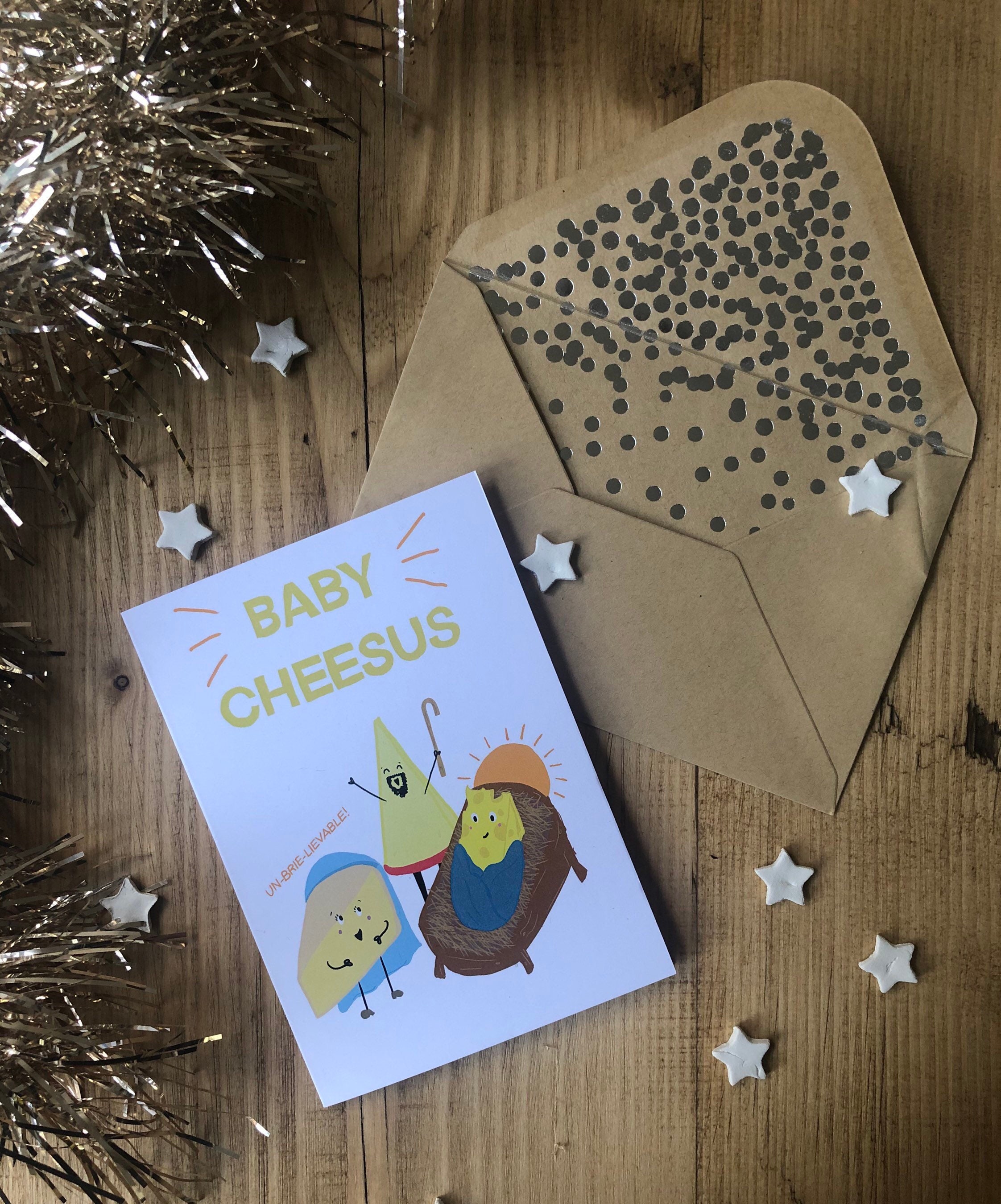 Baby Cheesus Hand Designed Christmas Card Humour Christmas - Etsy UK