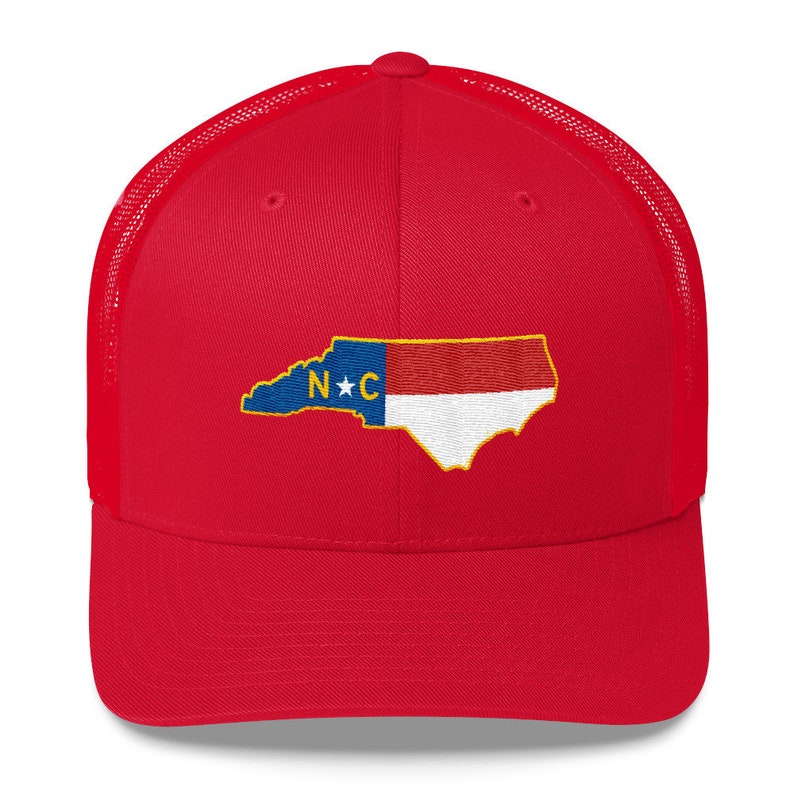 North Carolina Flag Patch Mesh Trucker Cap - Etsy