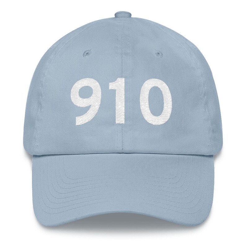 910 Area Code Dad Hat Wilmington Fayetteville Pinehurst - Etsy