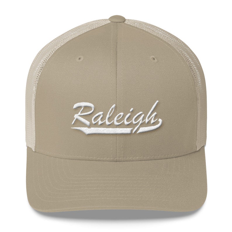 Raleigh Baseball Script Snapback Trucker Hat - Etsy