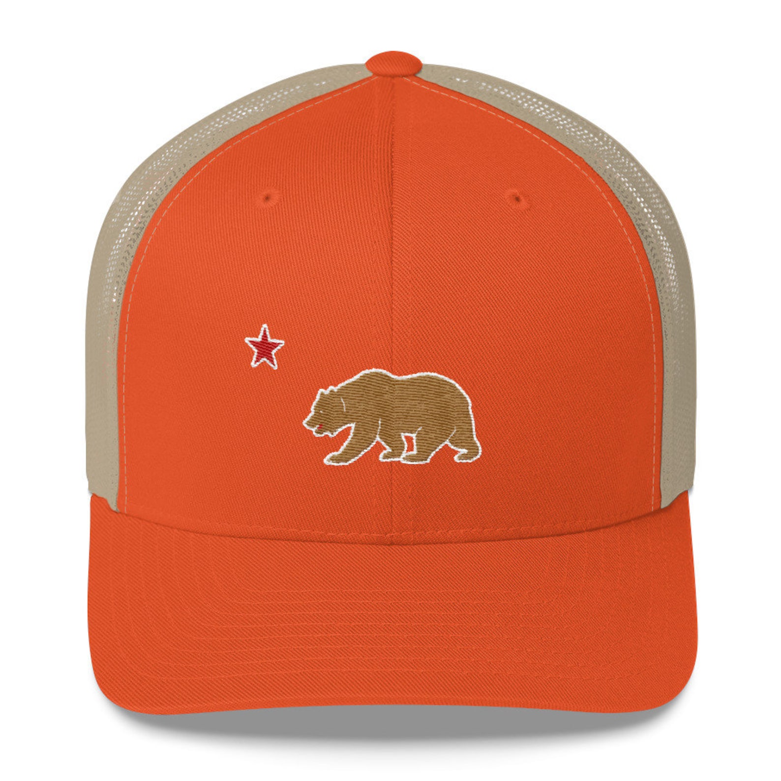 California Bear Trucker Hat California Flag Patch Hat - Etsy