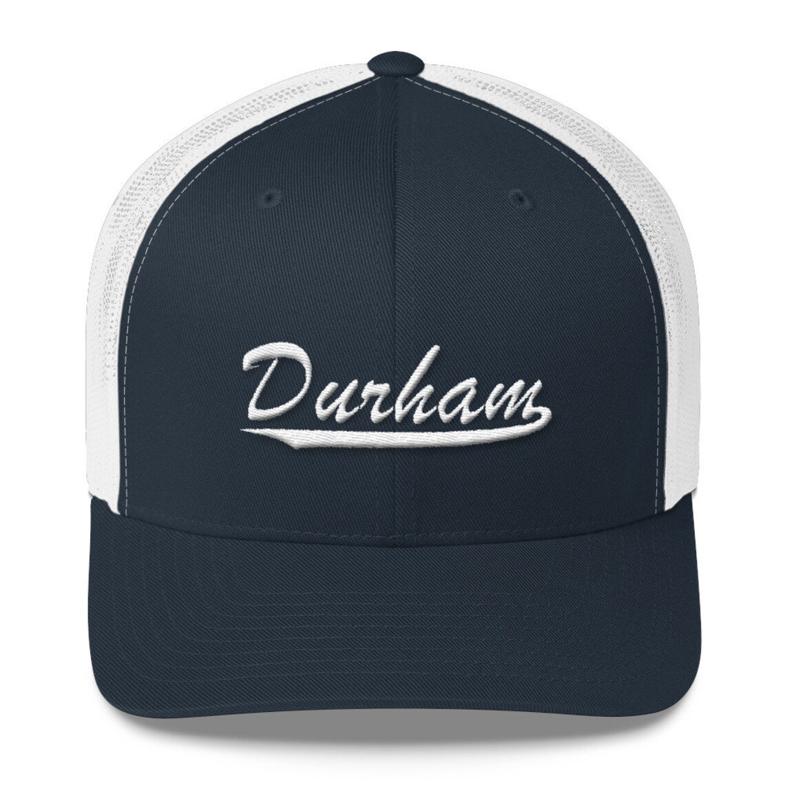 Durham Baseball Script Snapback Trucker Hat - Etsy
