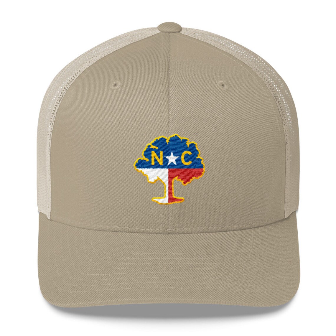 North Carolina Flag Oak Tree Patch Trucker Hat - Etsy