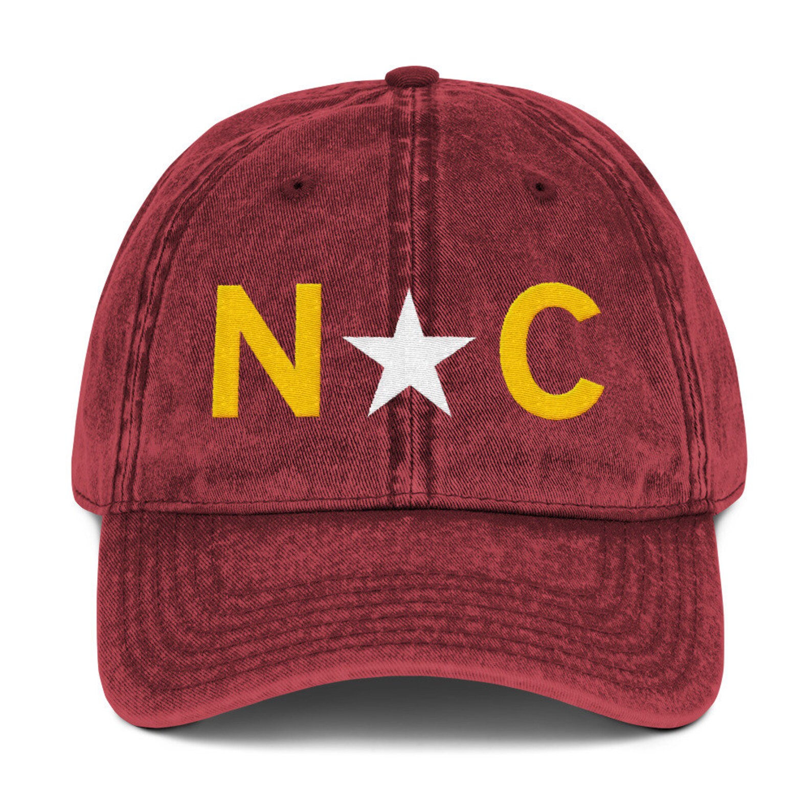 NC North Carolina Flag Vintage Cotton Twill Dad Hat - Etsy
