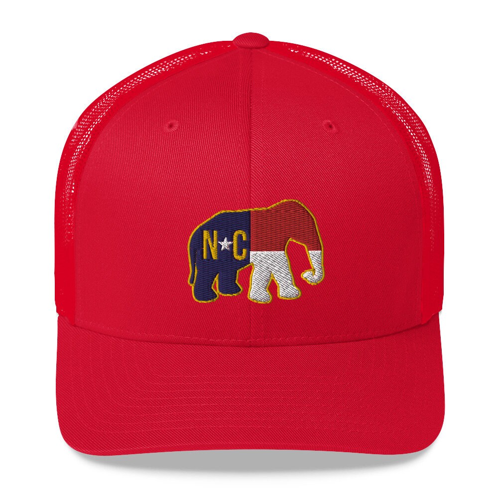 NC North Carolina Flag Elephant Mesh Trucker Cap - Etsy