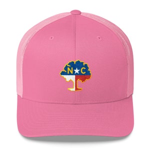 North Carolina Flag Oak Tree Patch Trucker Hat - Etsy