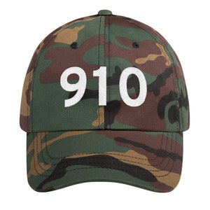 910 Area Code Dad Hat - Wilmington, Fayetteville, Pinehurst - Etsy