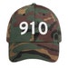 910 Area Code Dad Hat Wilmington Fayetteville Pinehurst - Etsy