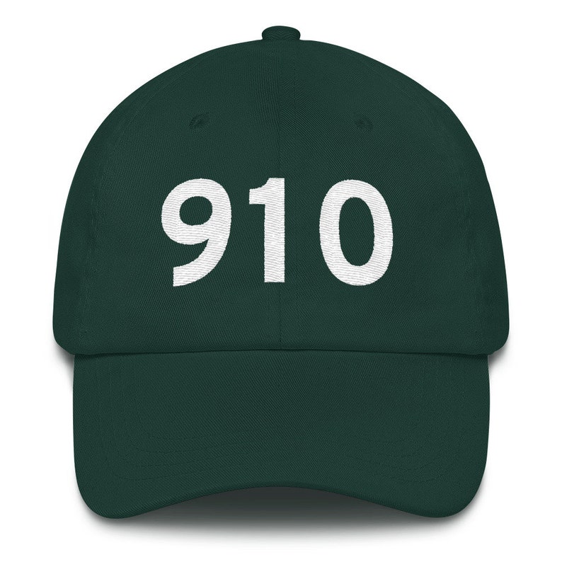 910 Area Code Dad Hat - Wilmington, Fayetteville, Pinehurst - Etsy