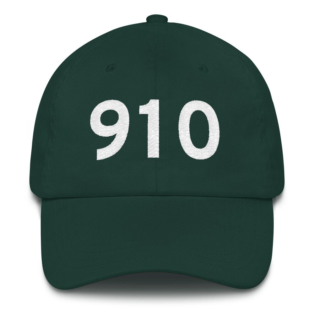 910 Area Code Dad Hat - Wilmington, Fayetteville, Pinehurst - Etsy
