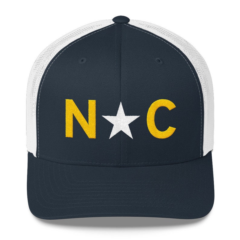 NC North Carolina Flag Inspired Trucker Hat - Etsy