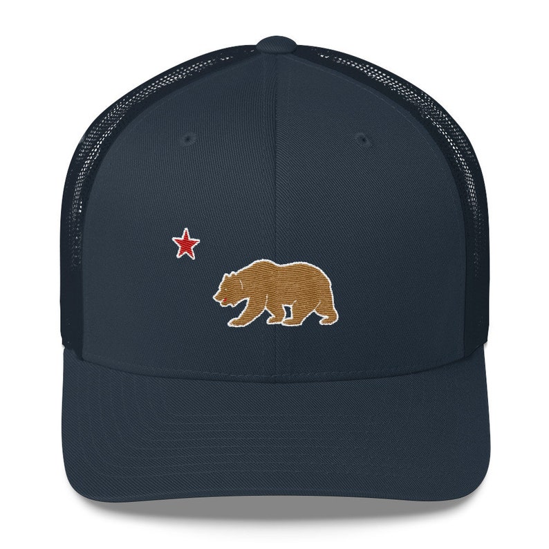 California Bear Trucker Hat California Flag Patch Hat - Etsy