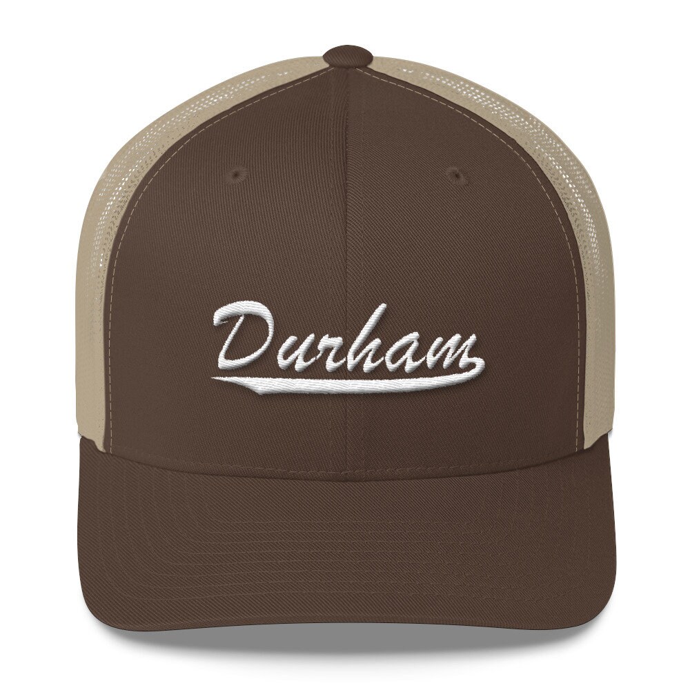 Durham Baseball Script Snapback Trucker Hat - Etsy