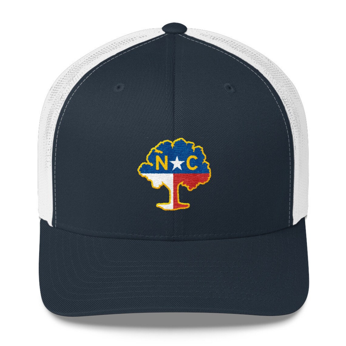 North Carolina Flag Oak Tree Patch Trucker Hat - Etsy