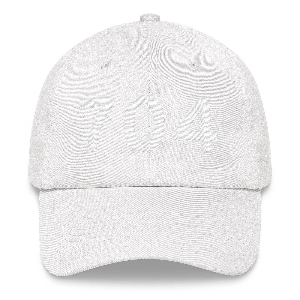 704 Area Code Dad Hat - Charlotte, Gastonia, Mooresville - Etsy
