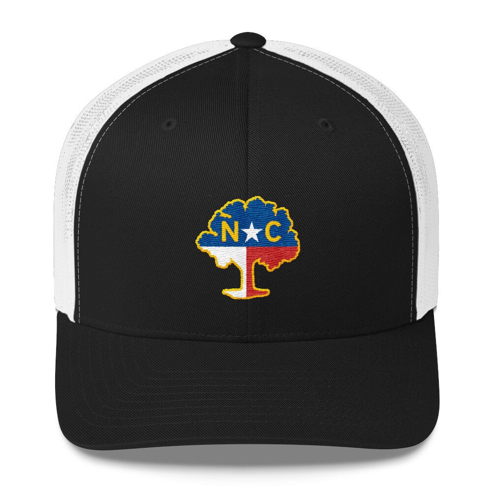 North Carolina Flag Oak Tree Patch Trucker Hat - Etsy