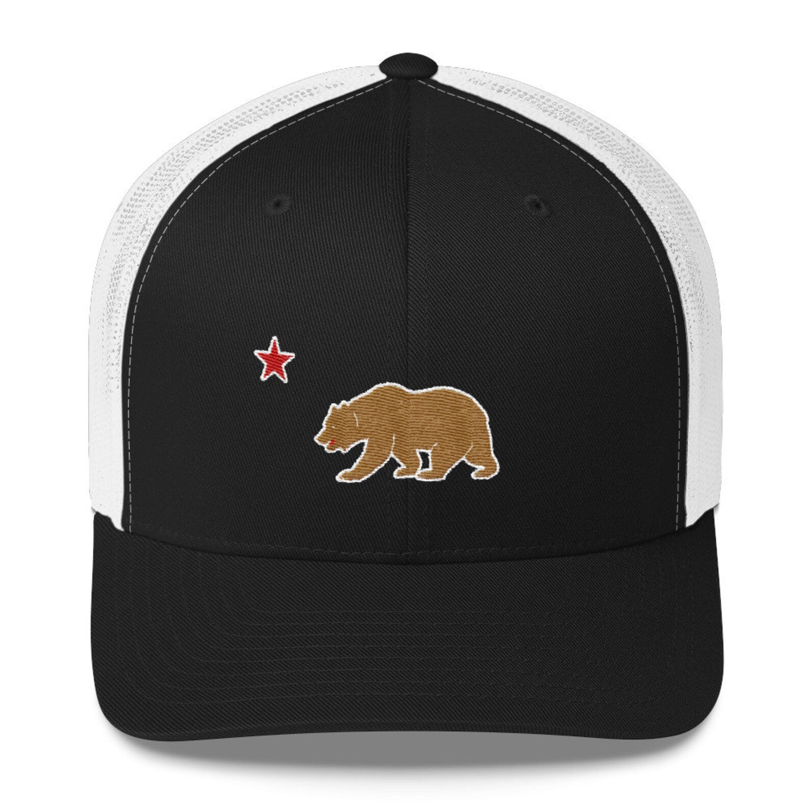 California Bear Trucker Hat California Flag Patch Hat - Etsy