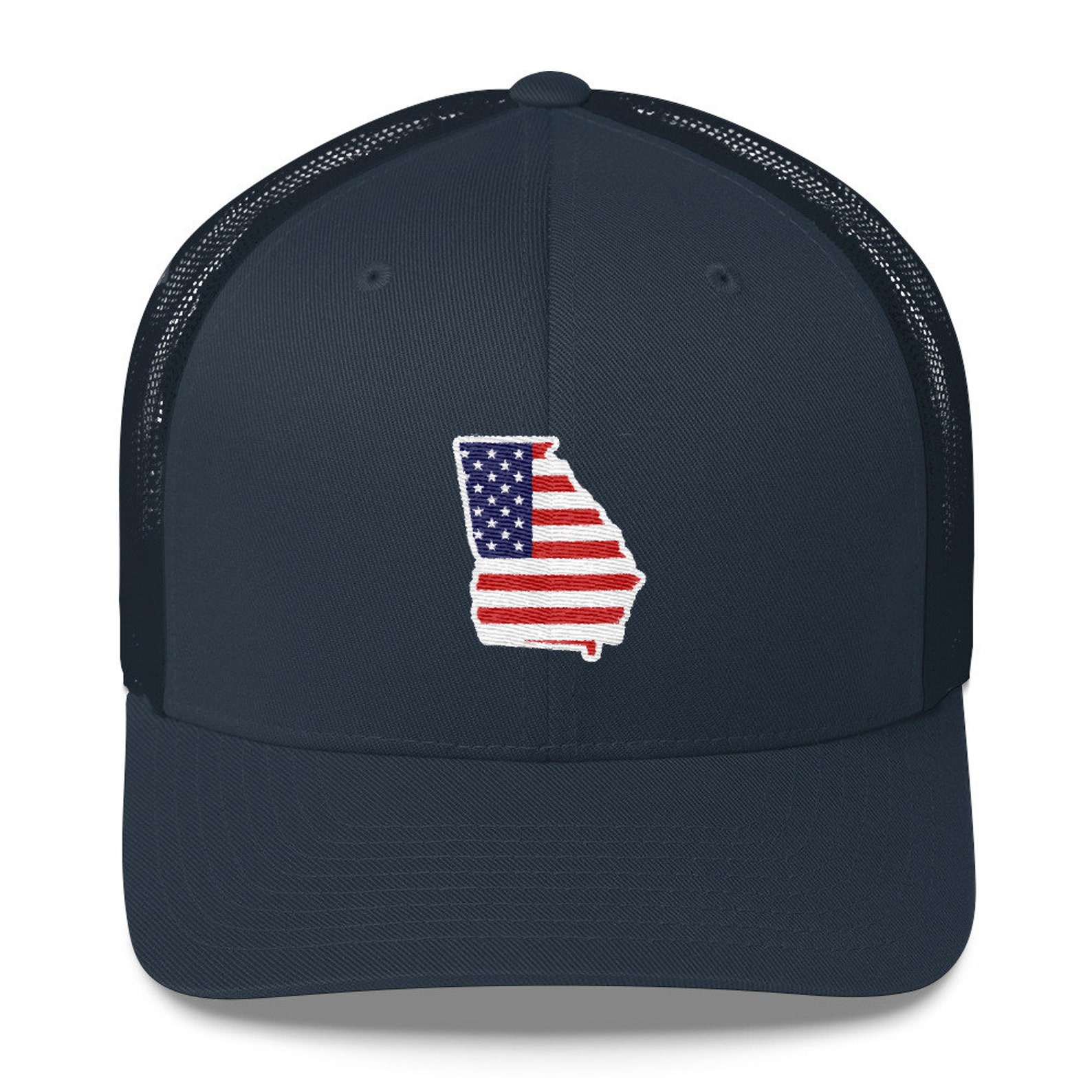 Georgia American Flag Mesh Trucker Hat - Etsy