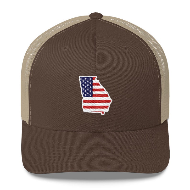 Georgia American Flag Mesh Trucker Hat - Etsy