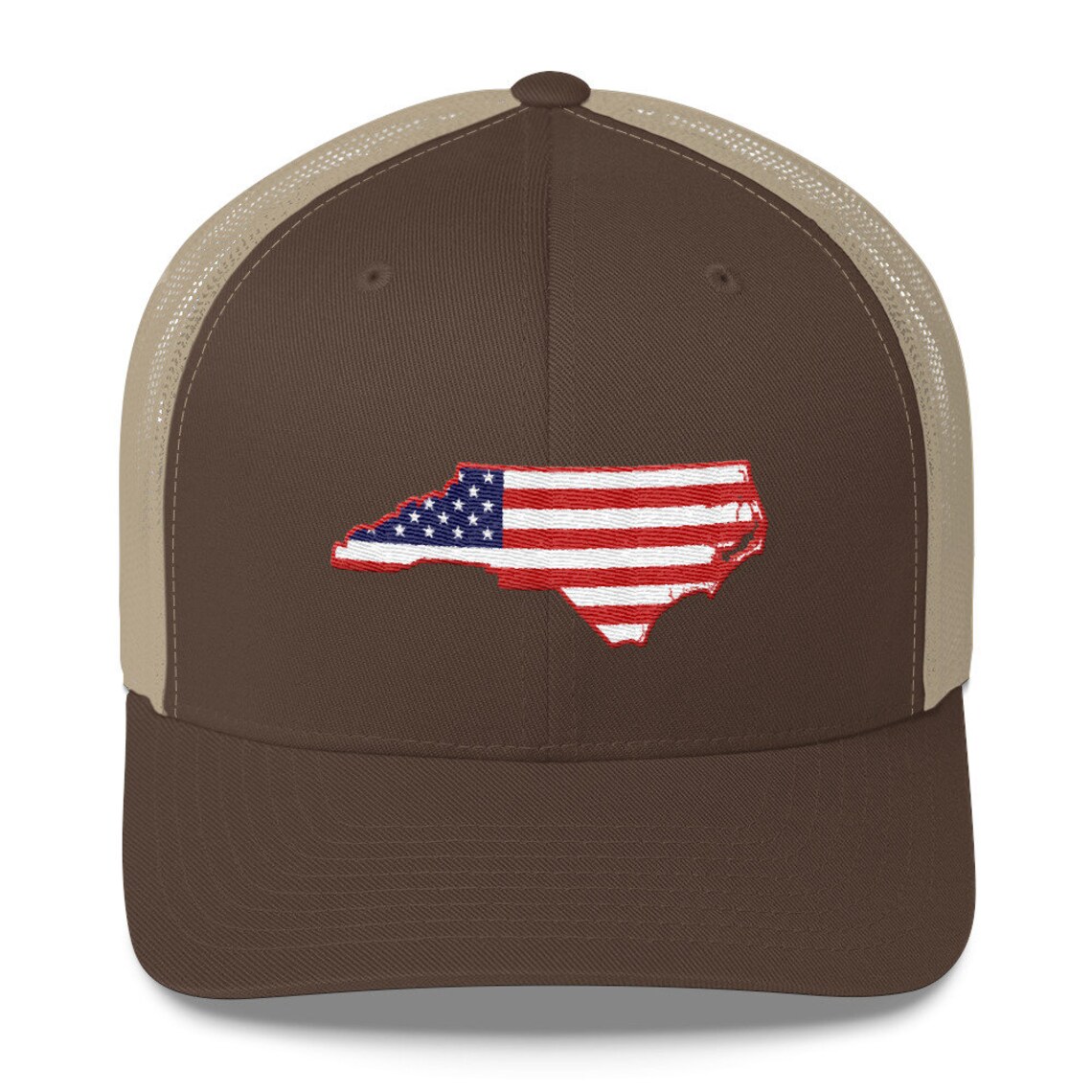 North Carolina American Flag Patch Mesh Trucker Cap - Etsy