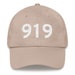 919 Area Code Dad Hat - Raleigh, Durham, Chapel Hill - Etsy