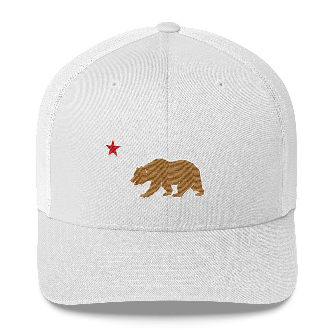 California Bear Trucker Hat California Flag Patch Hat - Etsy
