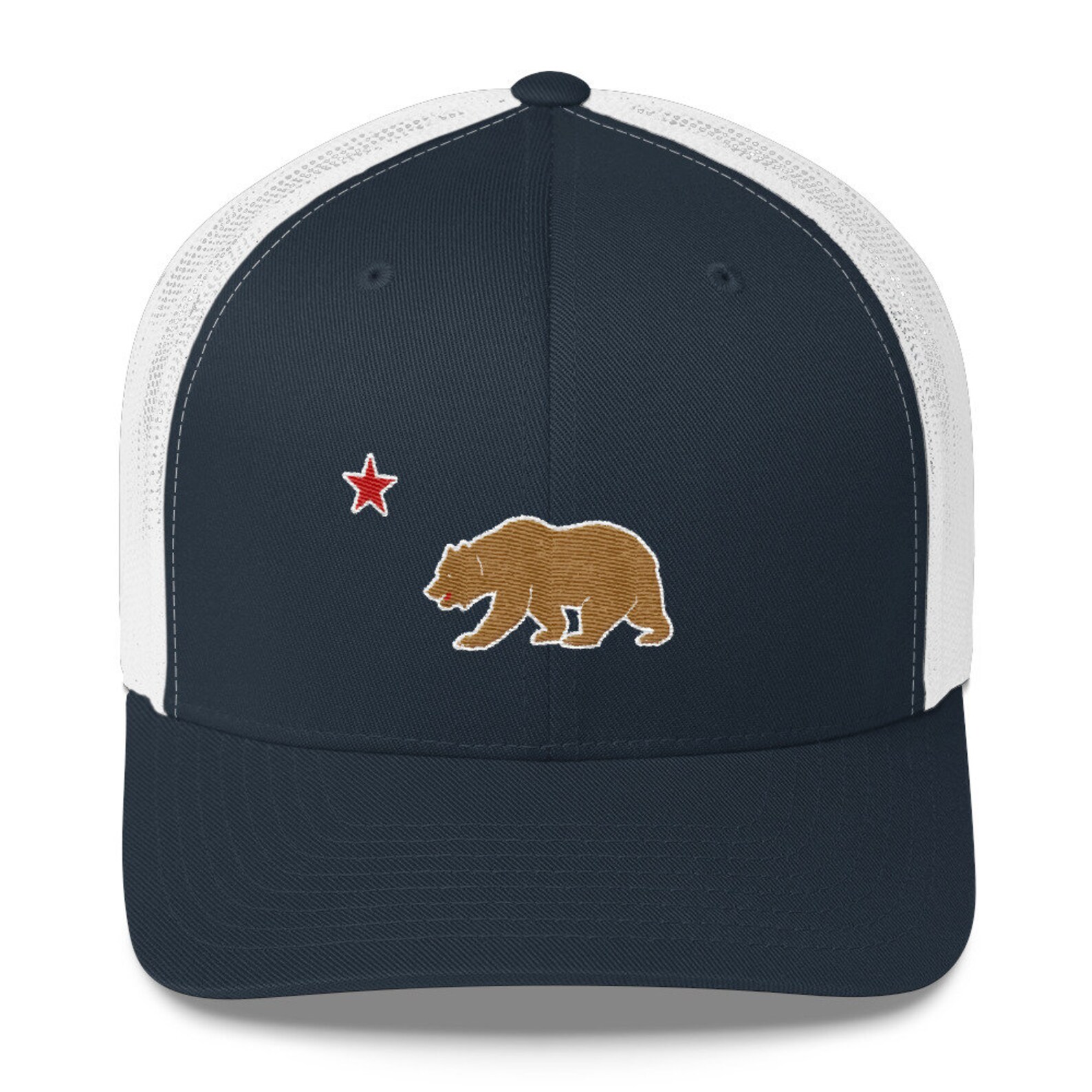 California Bear Trucker Hat California Flag Patch Hat - Etsy