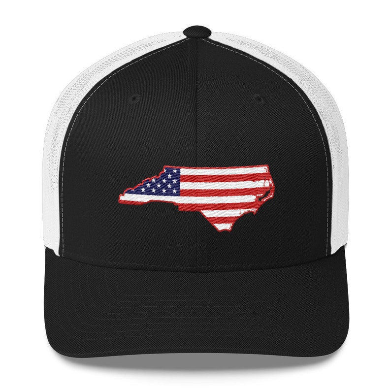 North Carolina American Flag Patch Mesh Trucker Cap - Etsy