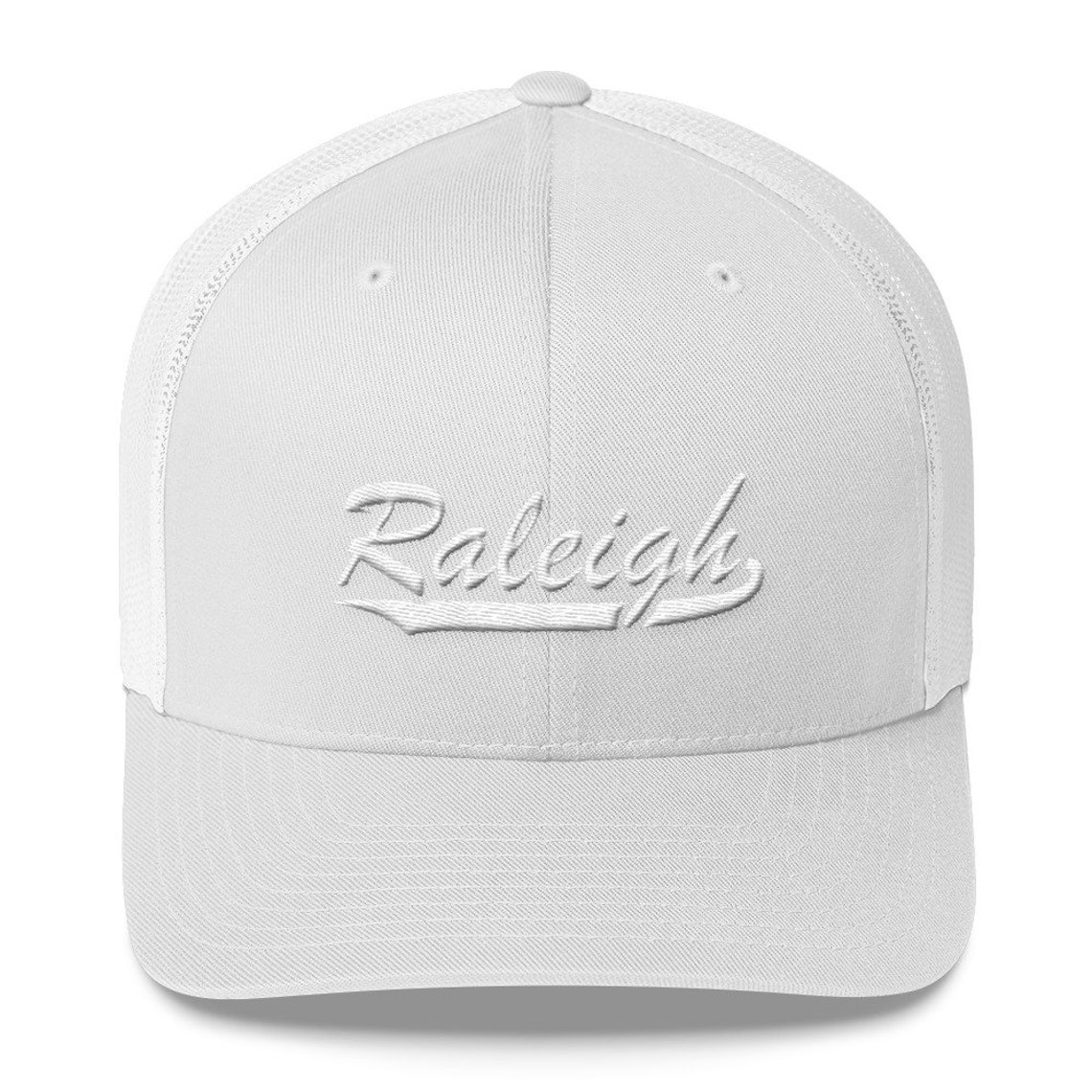 Raleigh Baseball Script Snapback Trucker Hat - Etsy