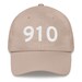 910 Area Code Dad Hat Wilmington Fayetteville Pinehurst - Etsy
