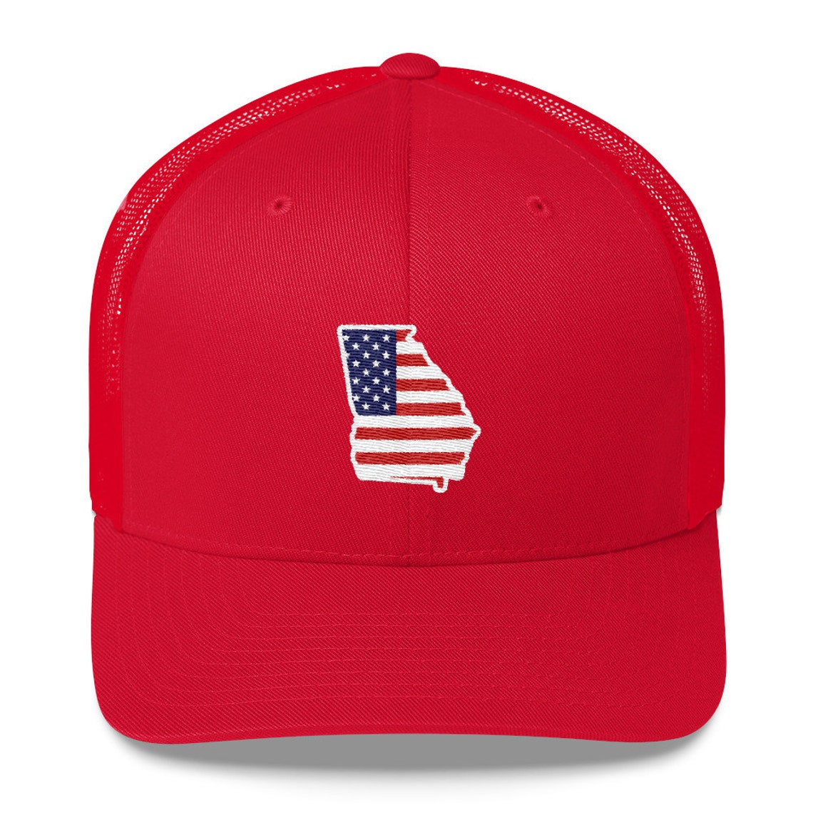 Georgia American Flag Mesh Trucker Hat - Etsy