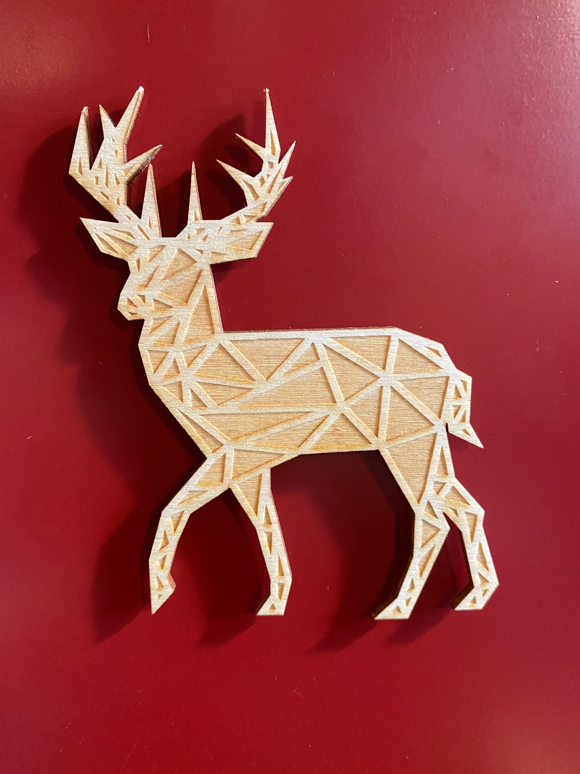 Wooden Fridge Magnet-Buck Fridge Magnet-Geometric Buck | Etsy