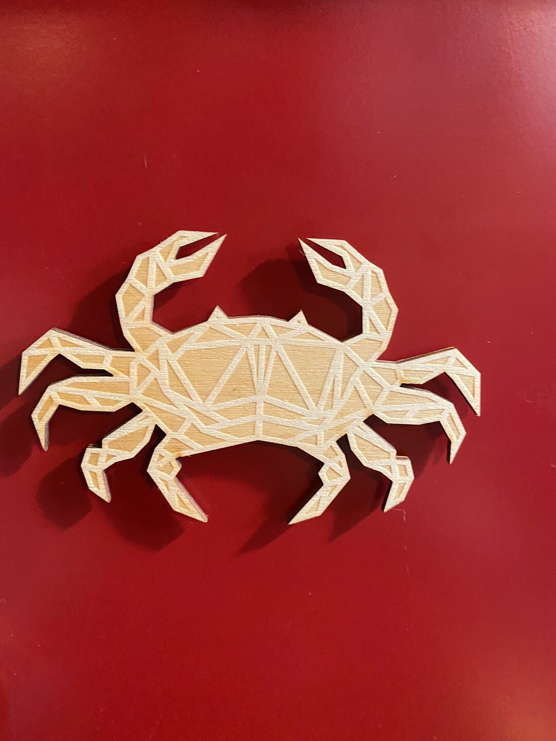Wooden Fridge Magnet-crab Fridge Magnet-geometric Crab - Etsy