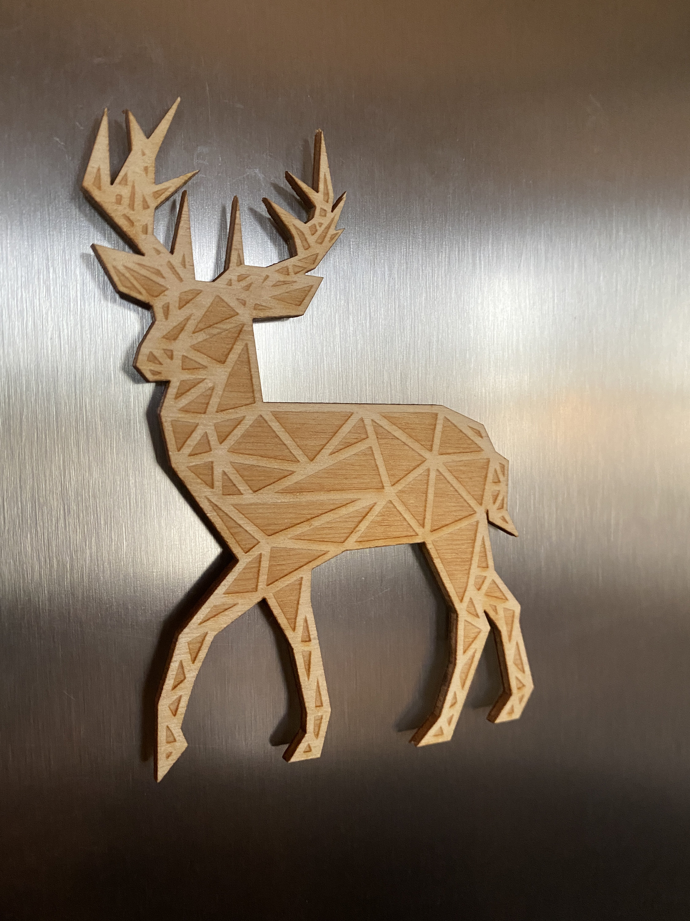 Wooden Fridge Magnet-Buck Fridge Magnet-Geometric Buck | Etsy