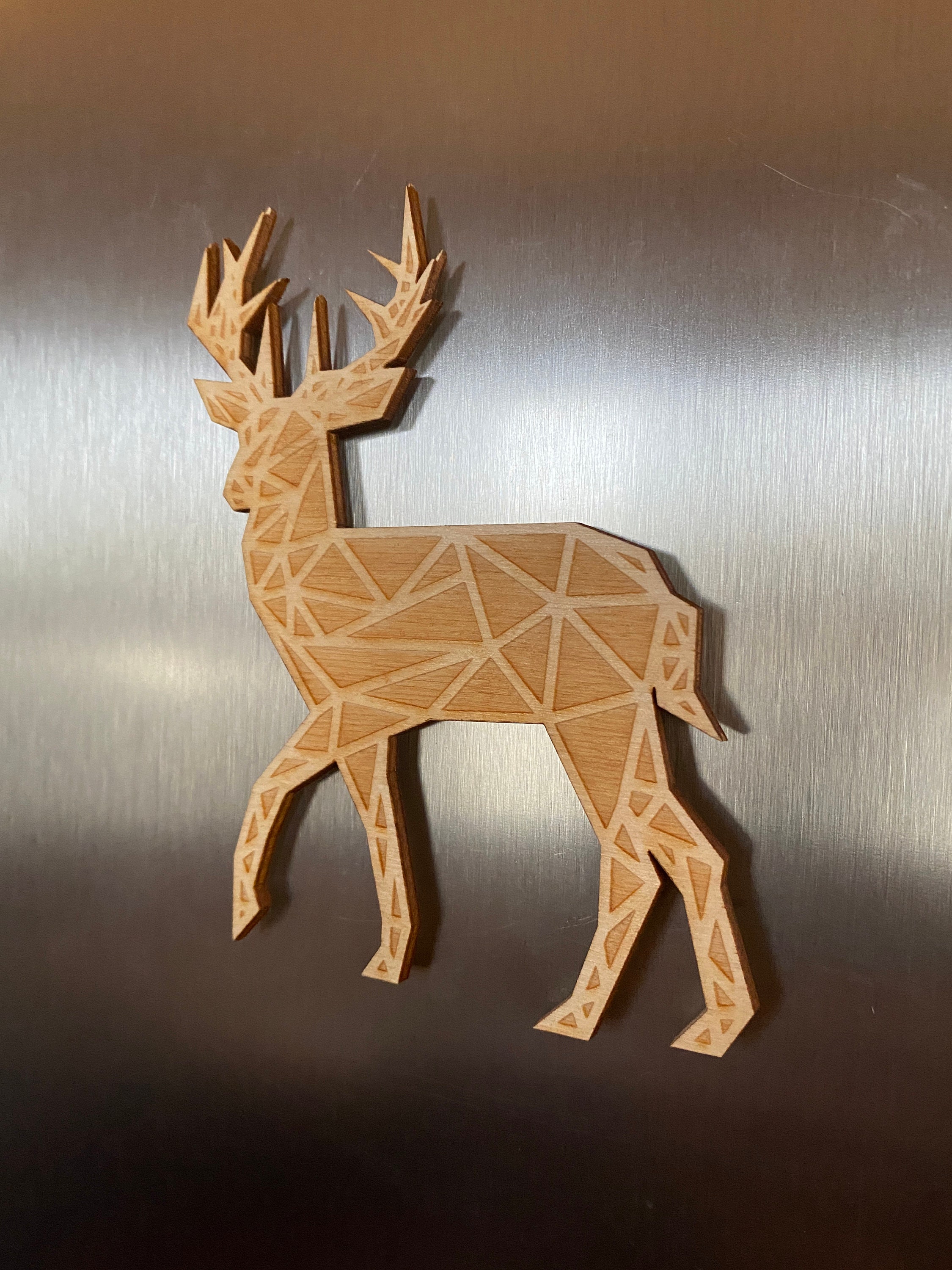 Wooden Fridge Magnet-Buck Fridge Magnet-Geometric Buck | Etsy